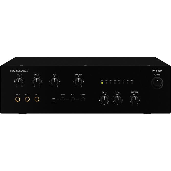 Monacor PA-888D 100V Mixing Amplifier 1 x 60W