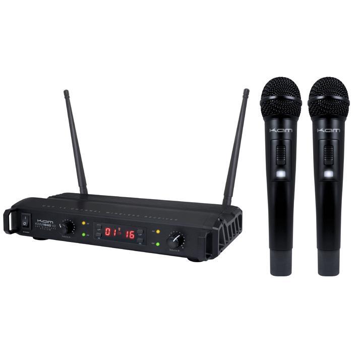 KAM KWM1940 HH V2 Dual UHF Hand Held Wireless Microphones