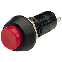 Red Round Push-To-Make Switch 250Vac - www.cybermarket.co.uk