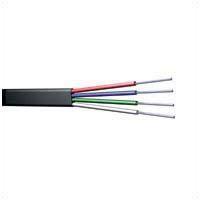 Flat 4 Core Telephone Cable 100m Black
