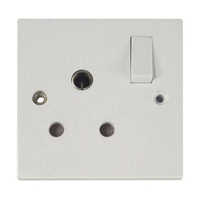 Round Pin 15 AMP Switched Wall Socket