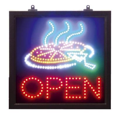 Large Multicoloured LED Static Pizza/Open Sign