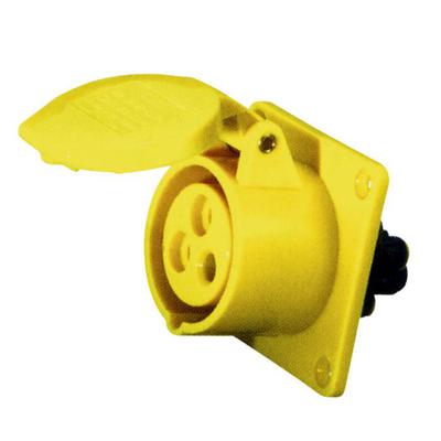 Straight Outlet Panel Mount High Current Connector 16A