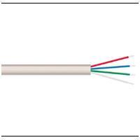 D Shape 4 Core Telephone Cable 100m White